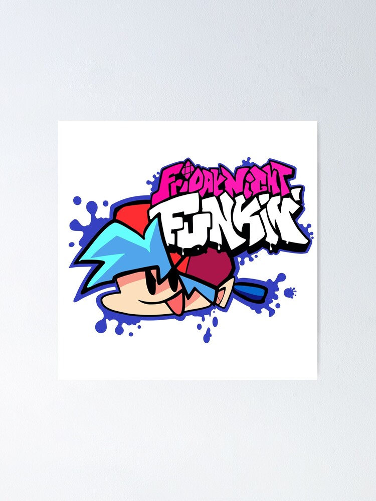 "FNF Boyfriend Test" Poster for Sale by Sticker-Flix | Redbubble