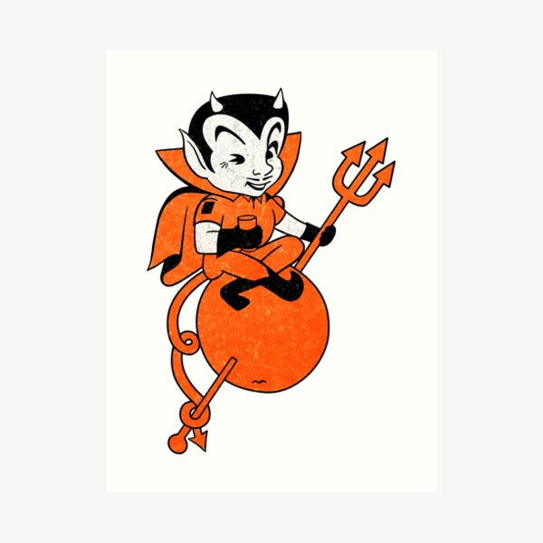 "Defunct 1960s Orange Julius Logo with Winking Devil" Art Print for ...