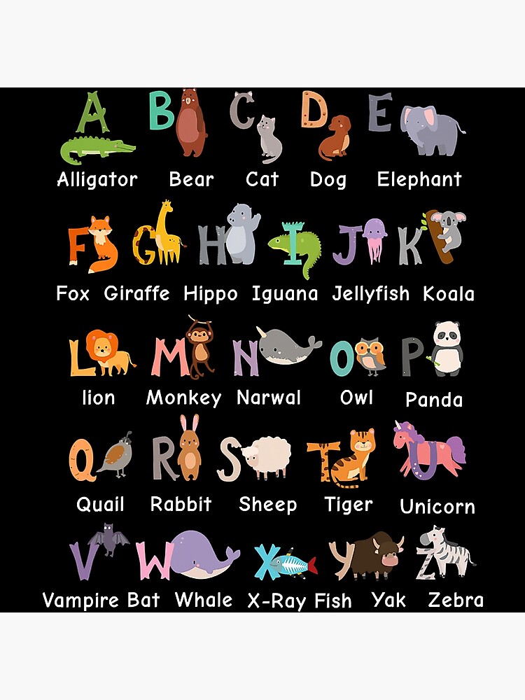 " Alphabet Animal ABCs Learning" Poster for Sale by JaniceRuthArts ...