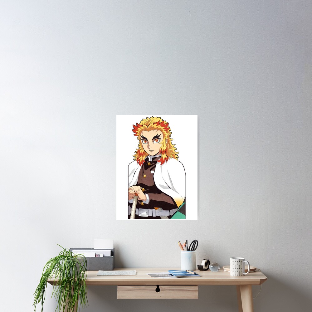 Poster « Kyojuro Rengoku – DEMON SLAYER FIRE HASHIRA », par aestanip ...