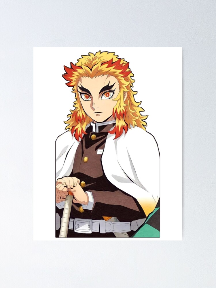 Poster « Kyojuro Rengoku – DEMON SLAYER FIRE HASHIRA », par aestanip ...