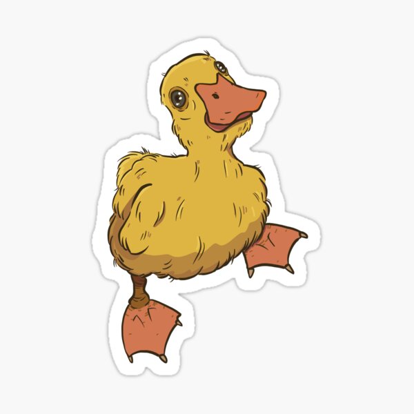 "Cute little ducky " Sticker for Sale by TuffTedi | Redbubble