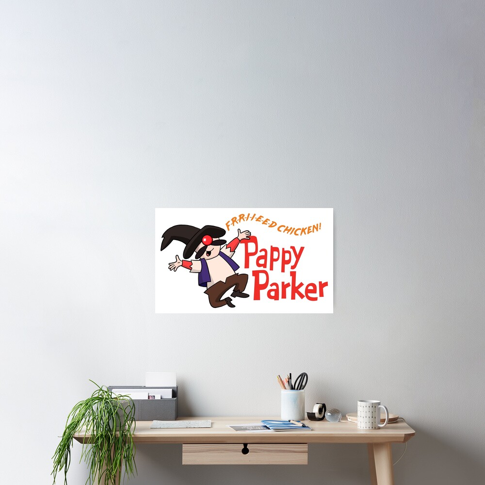 Póster «Logotipo y personaje de la mascota del restaurante Pappy Parker ...