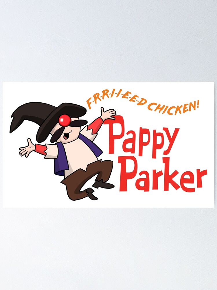 Póster «Logotipo y personaje de la mascota del restaurante Pappy Parker ...