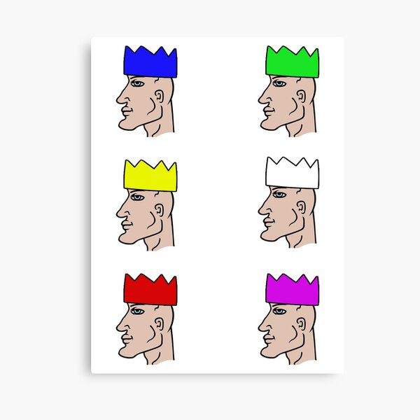 "Chad meme chads wearing OSRS party hats" Canvas Print by ChadWizard ...