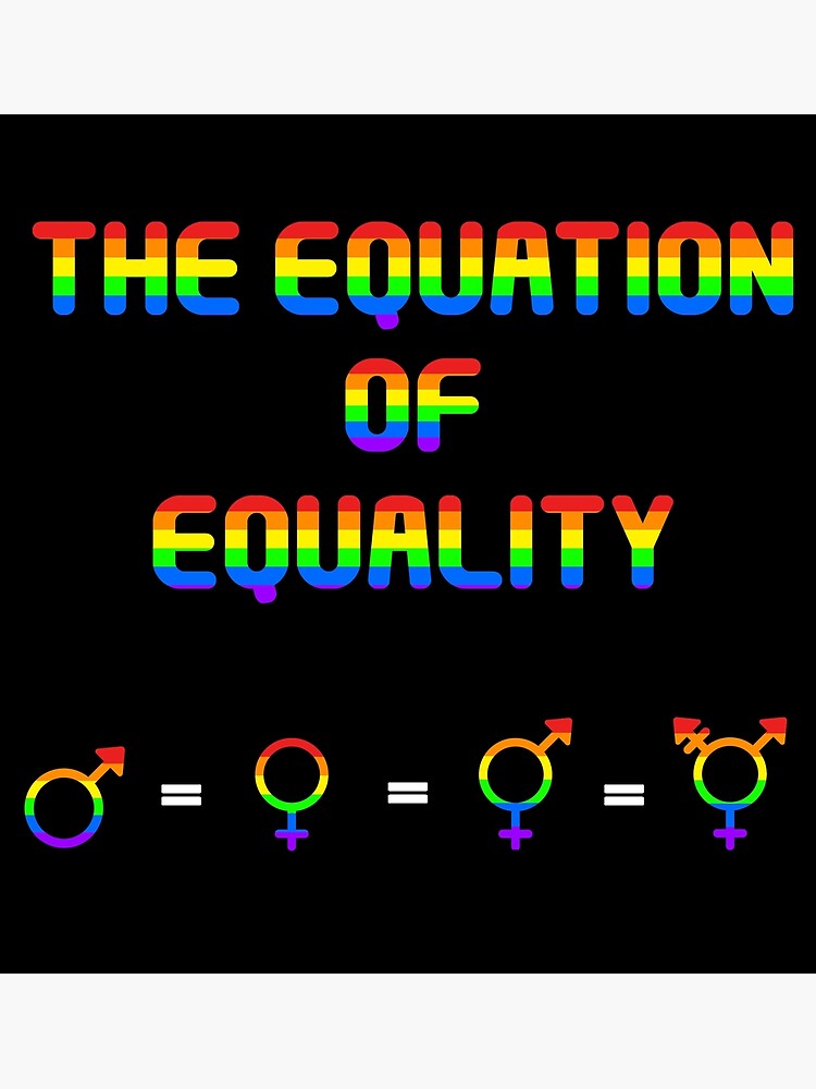 "The equation of equality - LGBTQ gender" Poster by ArtnickDesigns ...