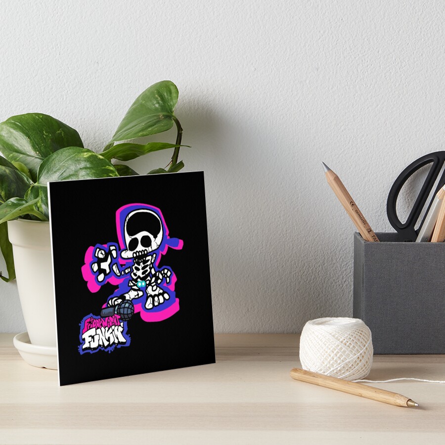 Lámina rígida «FNF Boyfriend Fanart Gameover» de Sticker-Flix | Redbubble