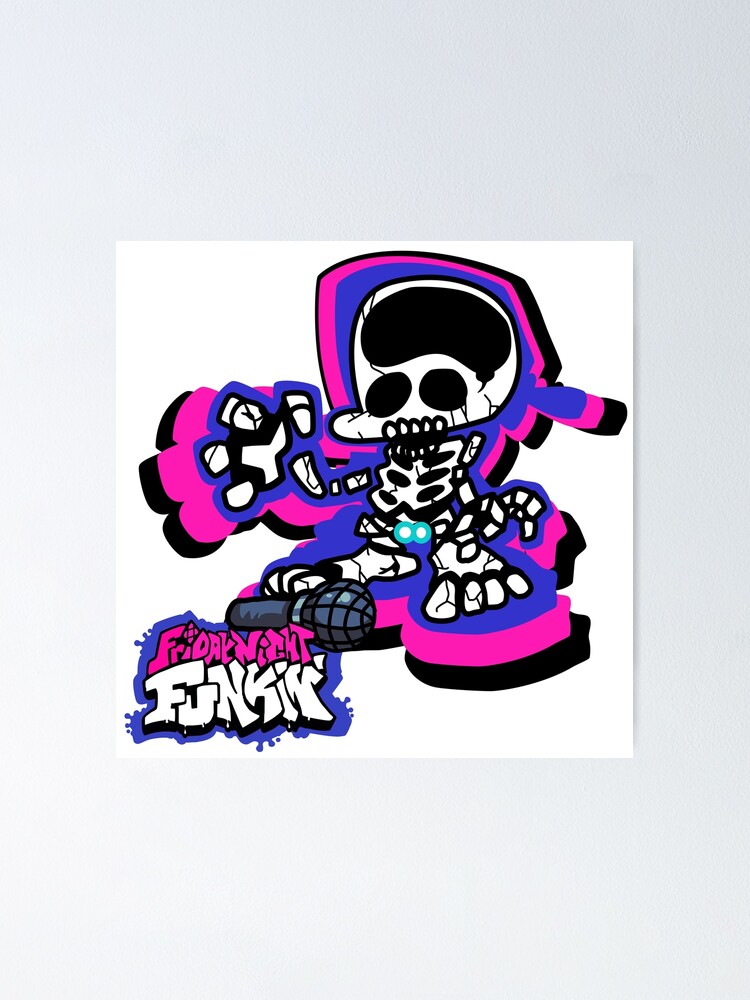 "FNF Boyfriend Fanart Gameover" Poster von Sticker-Flix | Redbubble