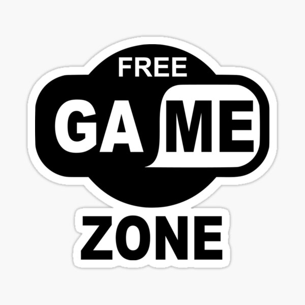 "Free Game Zone" Sticker for Sale by Golden-place | Redbubble