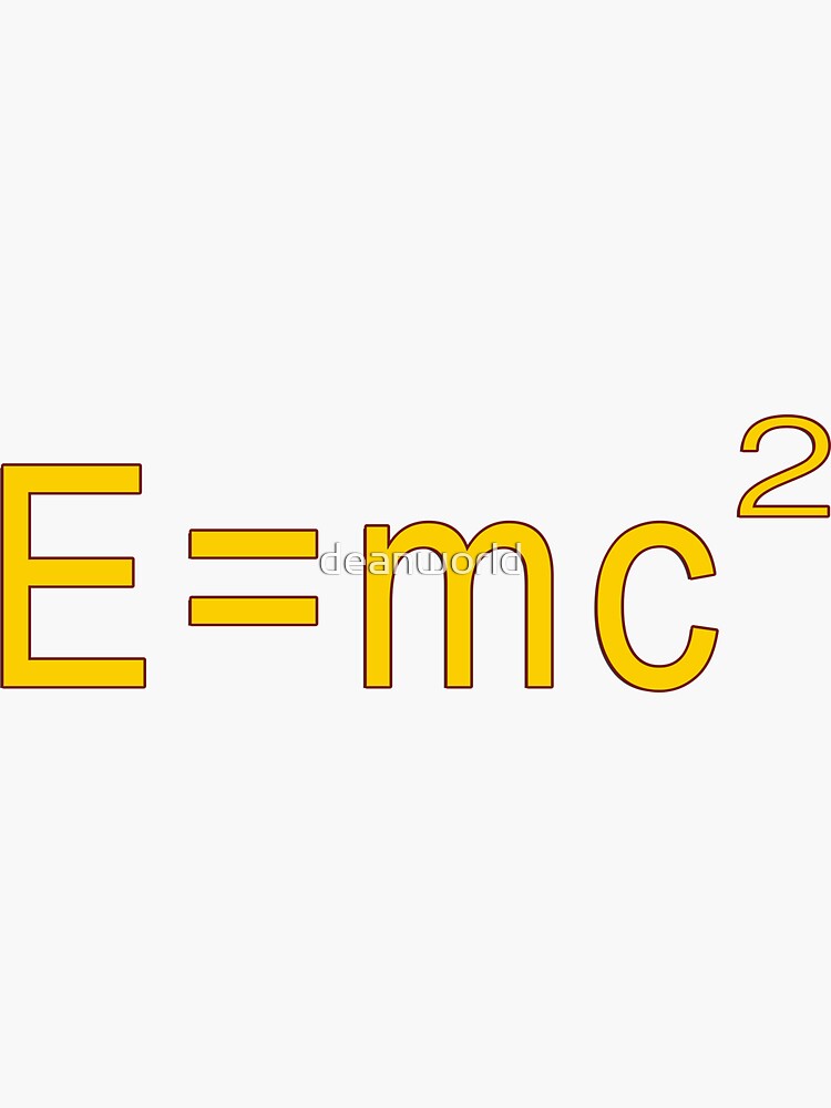 "E=MC2 Sticker" Sticker by deanworld | Redbubble