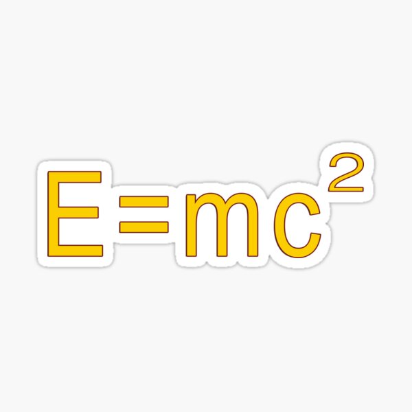 "E=MC2 Sticker" Sticker by deanworld | Redbubble