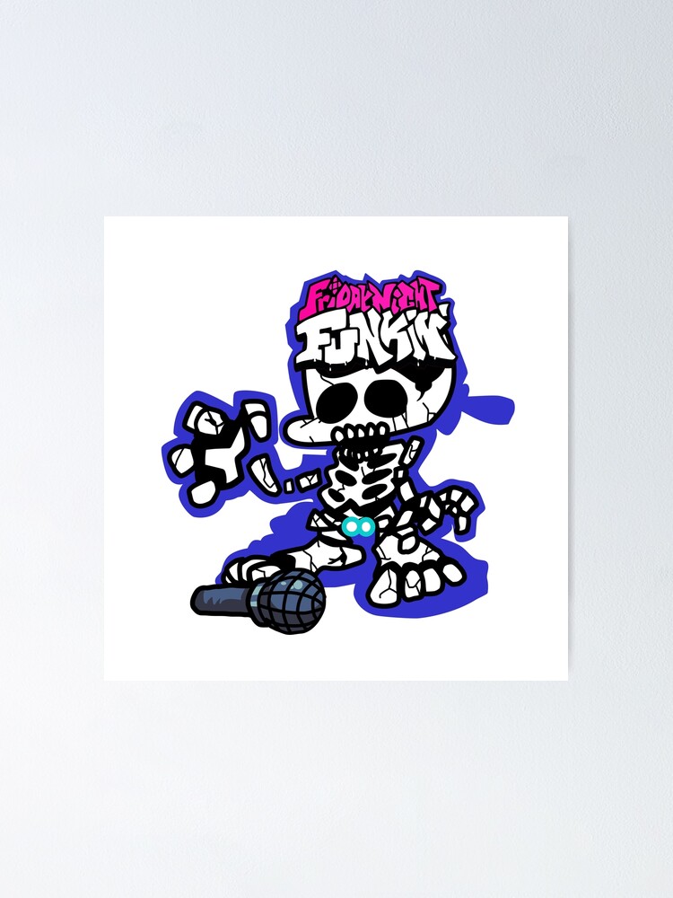 "FNF Boyfriend Gameover" Poster for Sale by Sticker-Flix | Redbubble