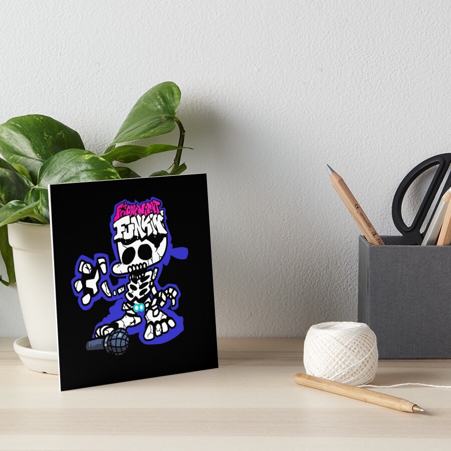 Lámina rígida «FNF Boyfriend Gameover» de Sticker-Flix | Redbubble