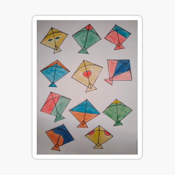 "kite" Sticker by NANDUPAINTER | Redbubble