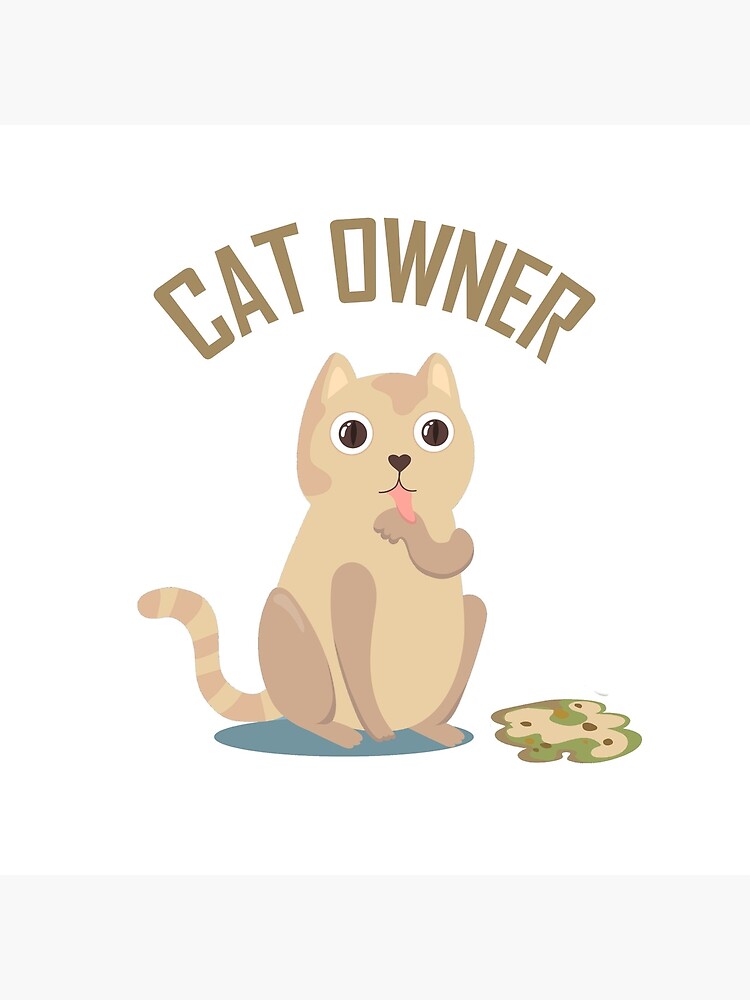 "Cute Cat Puking" Poster for Sale by Cosmotopia | Redbubble