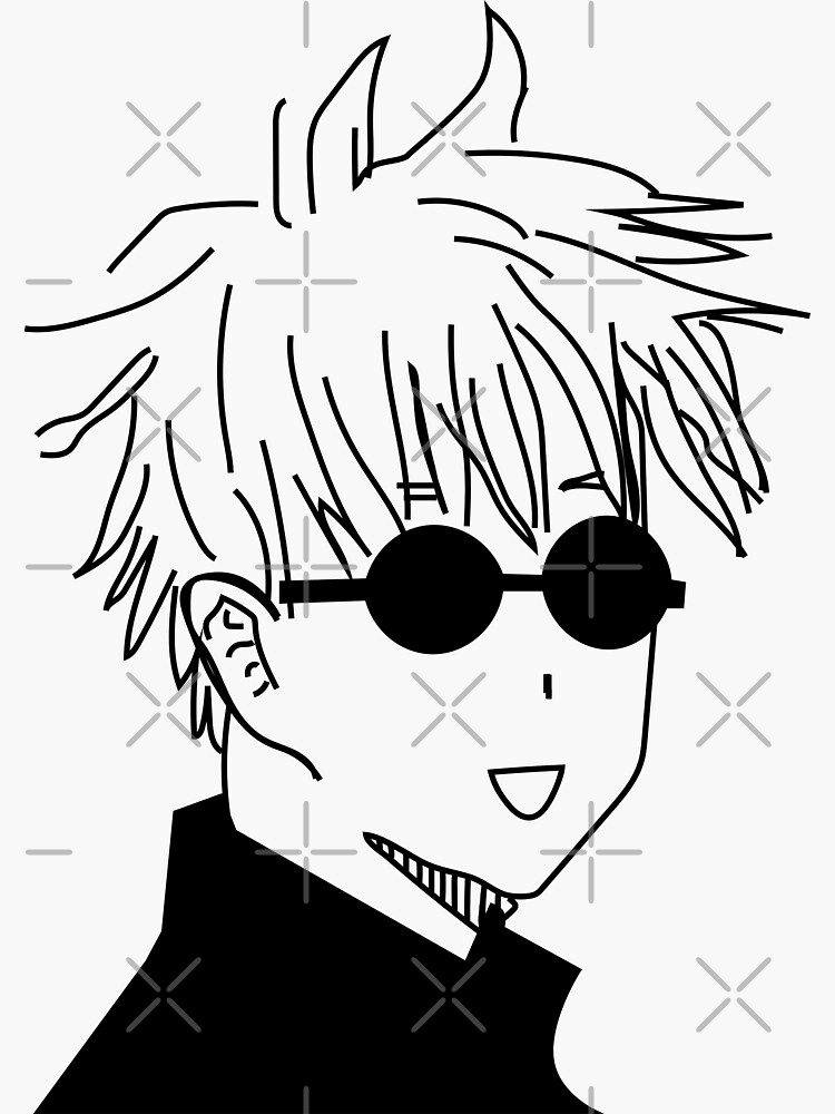 Pegatina «gojo satoru cara divertida» de karaf94 | Redbubble