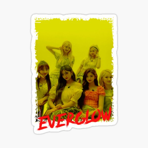 "Everglow Kpop Group Members Yellow Korean Kpop RGB Color Design ...
