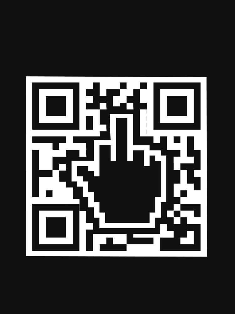 "QR Code Middle Finger Green Pass - Scan Here" T-shirt for Sale by ...