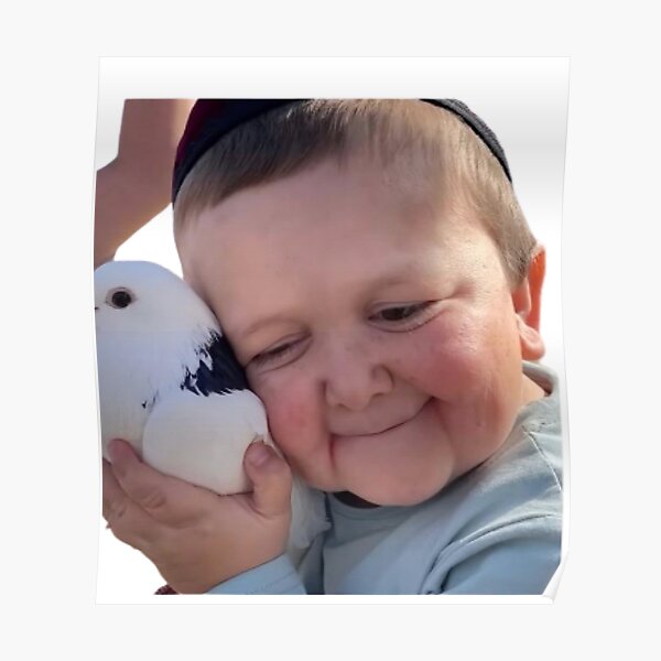 "Hasbulla cute with bird" Poster by AyoubFt | Redbubble