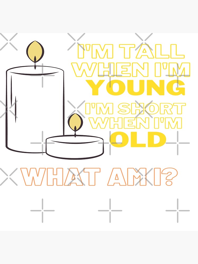 Lienzo «Soy alto cuando soy joven, soy bajo cuando soy viejo, ¿qué soy ...