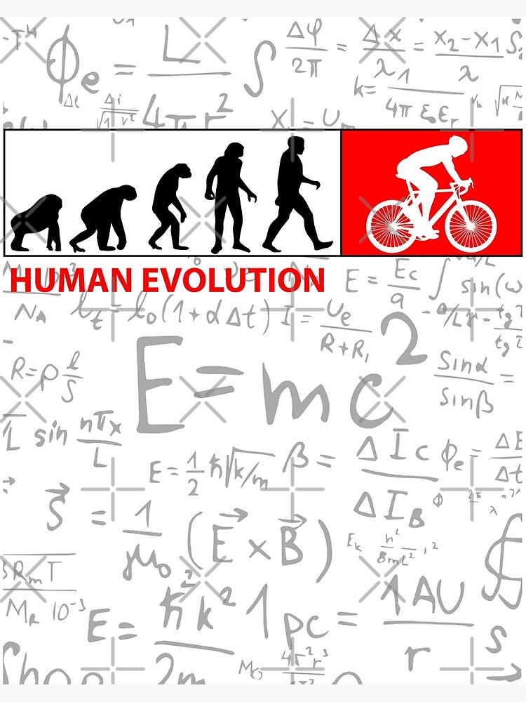 "Human Evolution Bicycle" Poster for Sale by ClavoSquare | Redbubble