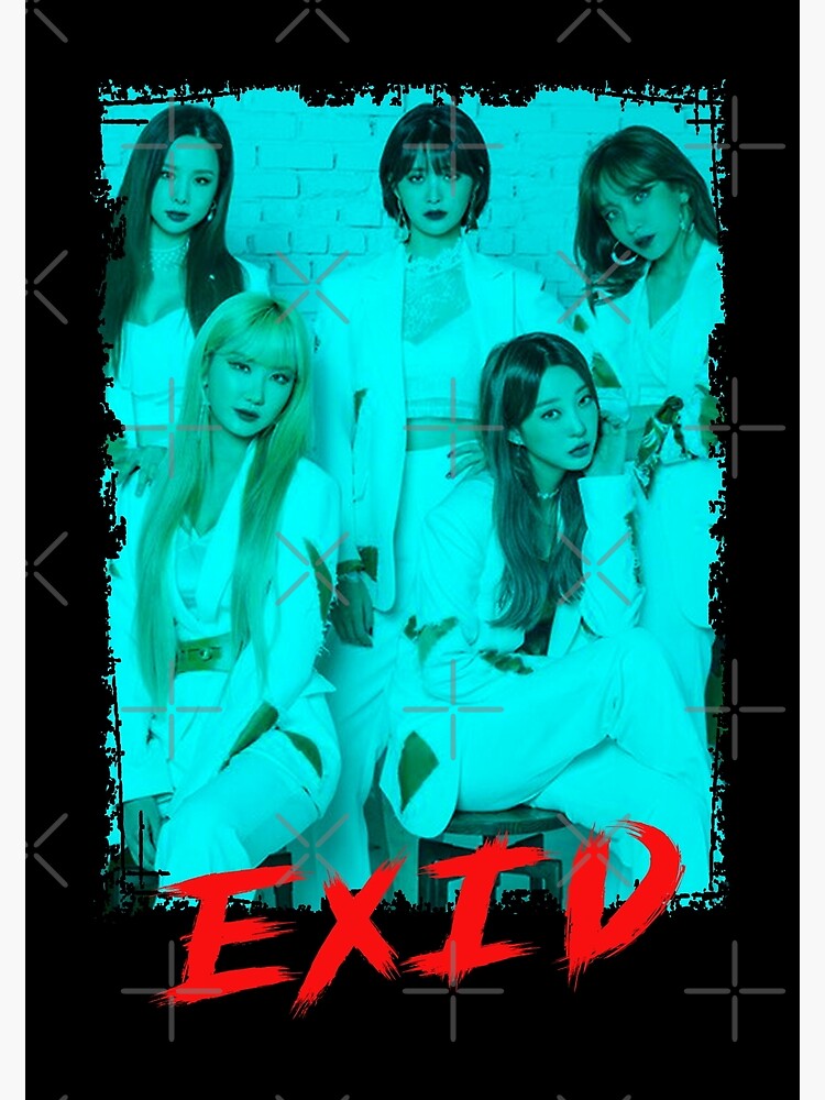 "EXID Kpop Group Members Blue Korean Kpop RGB Color Design" Poster for ...