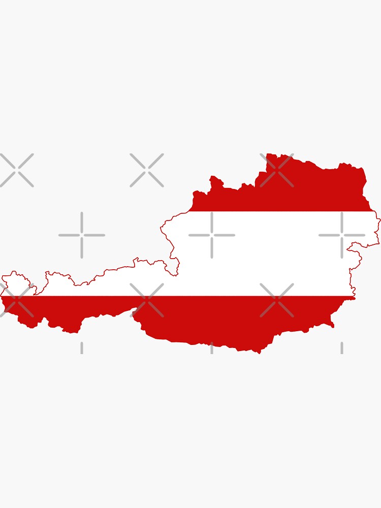 "Austria Flag Map" Sticker for Sale by limitlezz | Redbubble