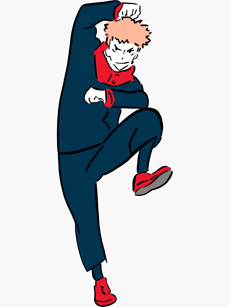 Itadori Yuji Lost In Paradise Pose Sticker For Sale By Chrismei20 Redbubble
