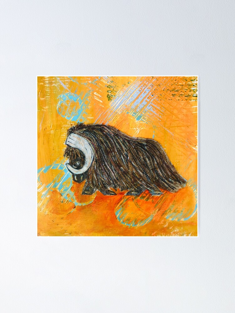 "Musk Ox Thread Art" Poster for Sale by DWerle | Redbubble