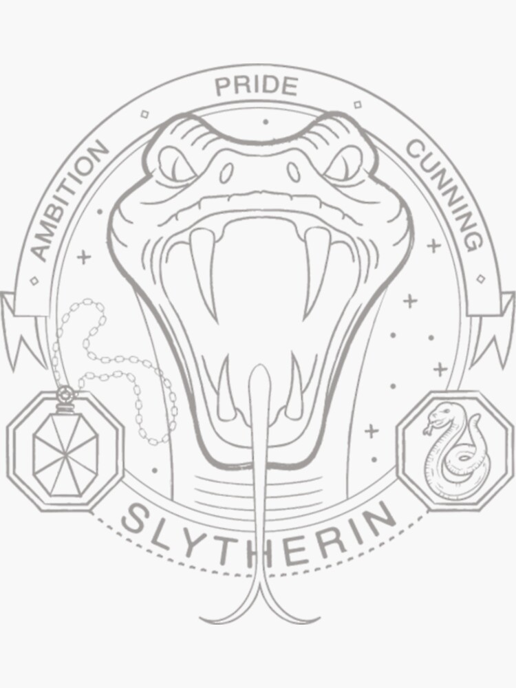 "Snake Serpent Emblem Coat of Arms" Sticker for Sale by harrypottergift ...