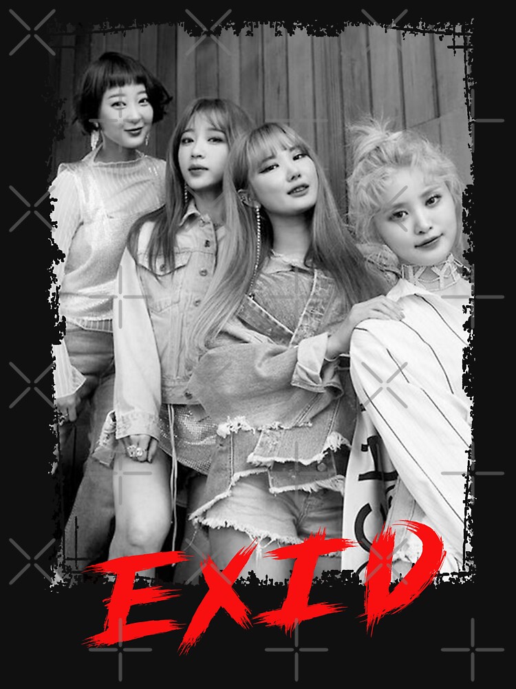 "EXID Kpop Group Members Black and White Korean Kpop RGB Color Design ...