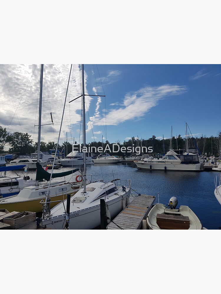 "Sailing Boats and Yachts in Harbour." Sticker for Sale by ...