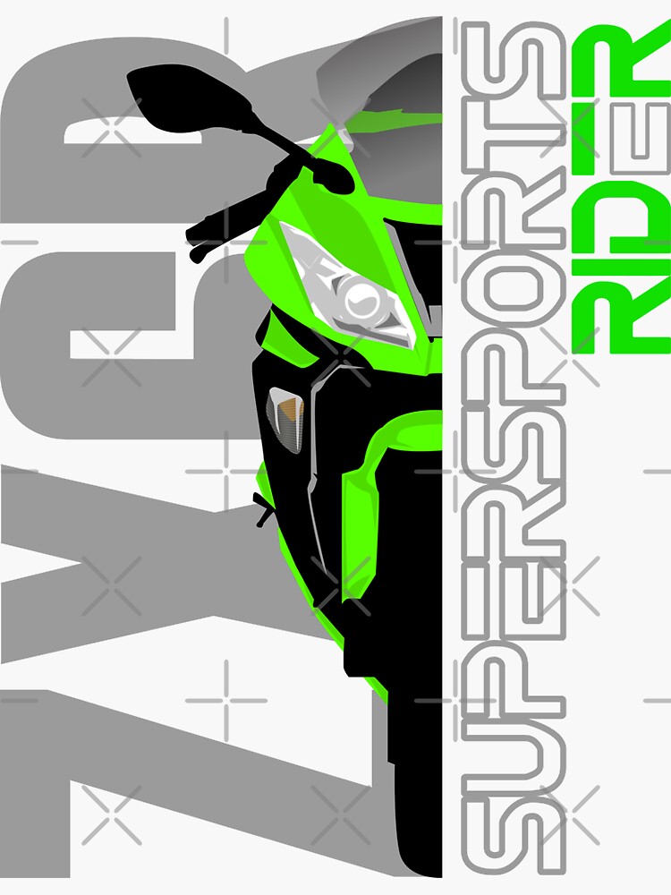 "Supersports Rider Kawasaki Ninja ZX6R" Sticker for Sale by ClavoSquare ...
