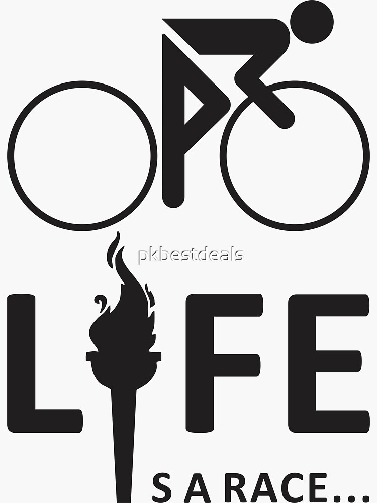 "Print Ready Life is a Race Design" Sticker for Sale by pkbestdeals ...