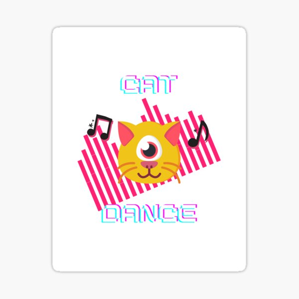 "Cat dance sticker" Sticker by Friendsshope | Redbubble