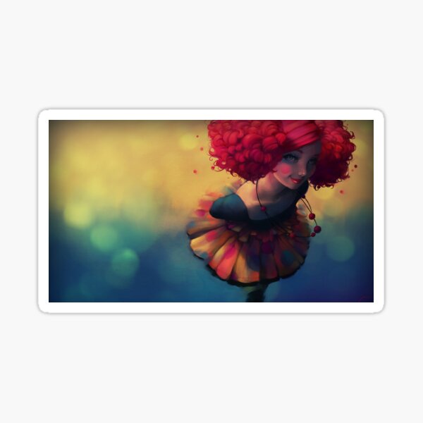 "Red Hair Girl" Sticker for Sale by SirMarcRichards | Redbubble