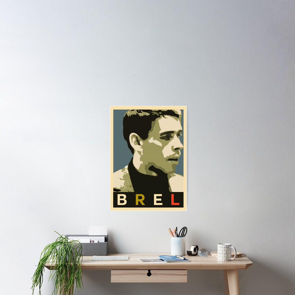 "Jacques Brel" Poster by SUCHDESIGN | Redbubble