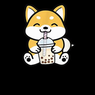 "Boba Corgi Corgi Boba Boba Shiba Shiba Corgi Milk Tea" Sticker for ...
