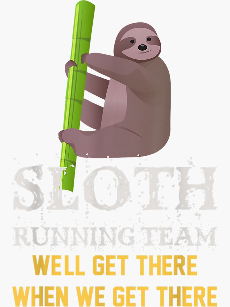 "Cool Sloth Running Team" Sticker for Sale by lucretia155 | Redbubble