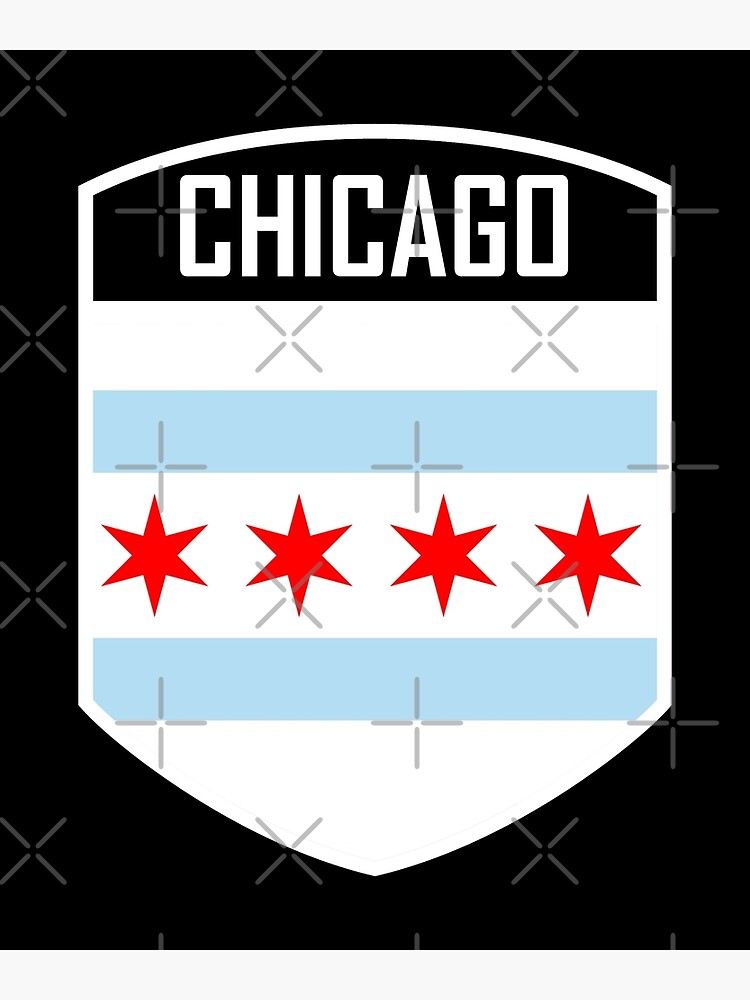 "Chicago Flag Emblem" Poster for Sale by T-warrior | Redbubble