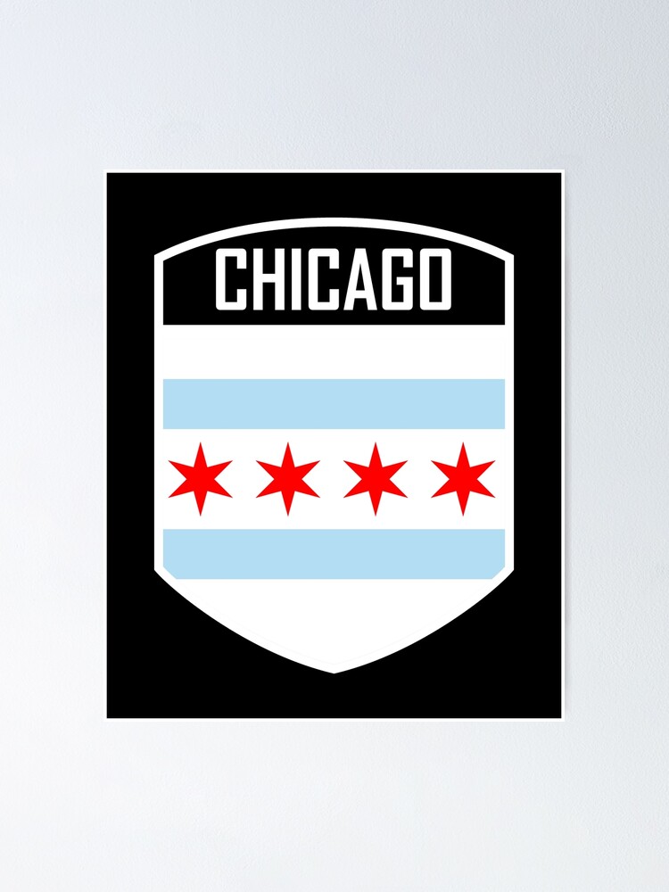 "Chicago Flag Emblem" Poster for Sale by T-warrior | Redbubble