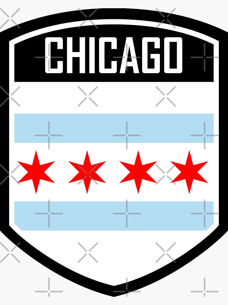 "Chicago Flag Emblem" Sticker for Sale by T-warrior | Redbubble