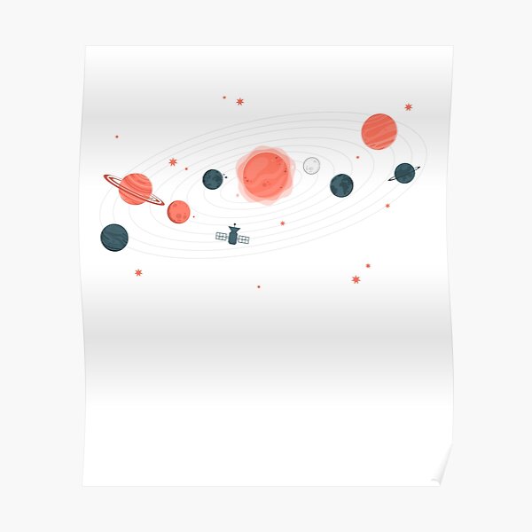 Póster «Camiseta del sistema solar - 2022 designe - newton - jupyter ...