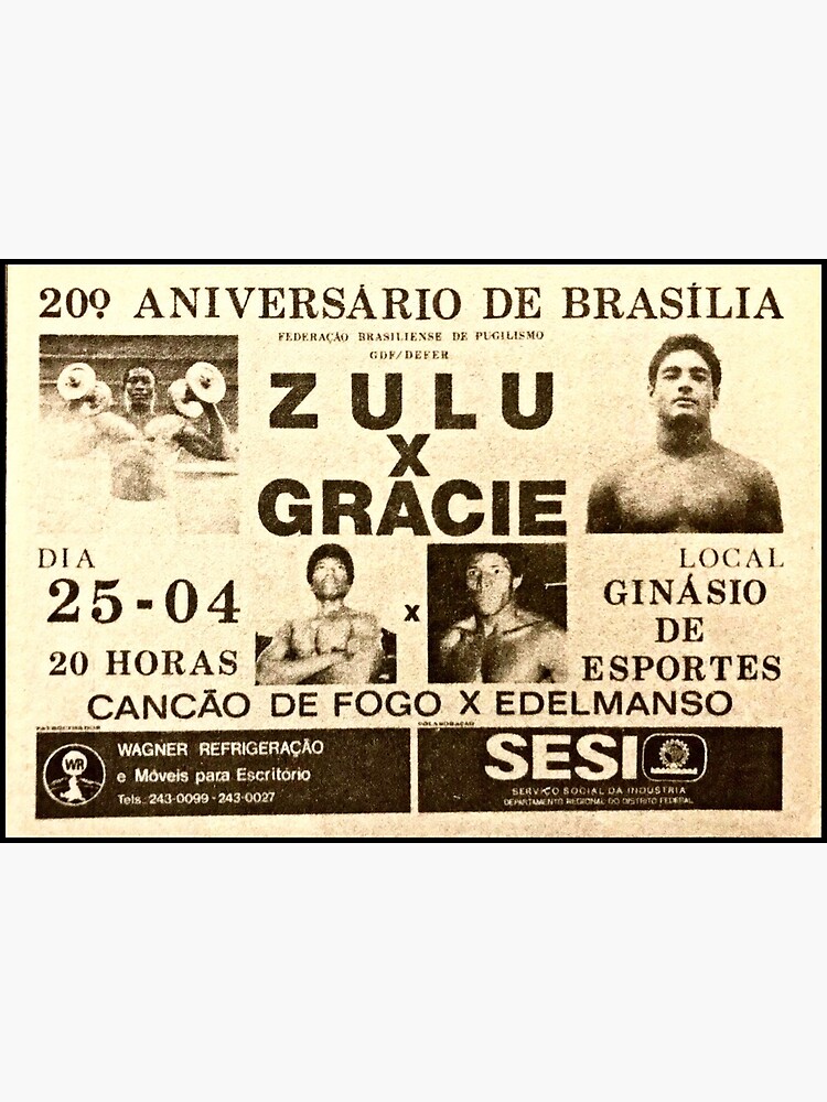 "ZULU X GRACIE 1980 classic fight" Art Print for Sale by BraedenArbour ...