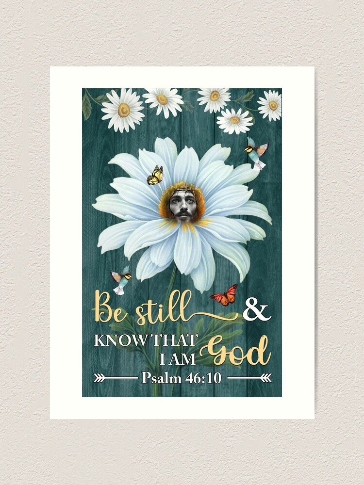 "Jesus Daisy Flowers Poster, Christian Gift, Religious, Bible Verse Art ...