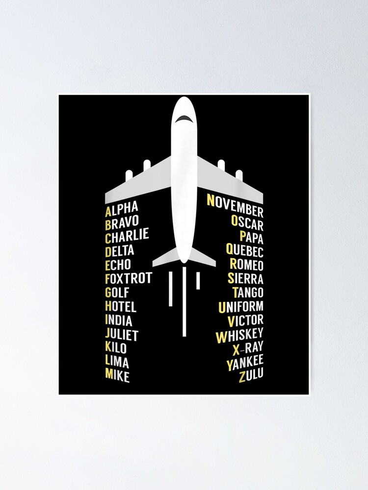 "Phonetic Alphabet Aviation Pilot Airplane" Poster for Sale by ...