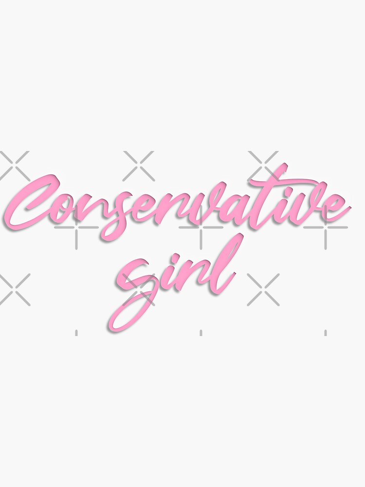 "Conservative girl" Sticker for Sale by MrFunkhouser | Redbubble