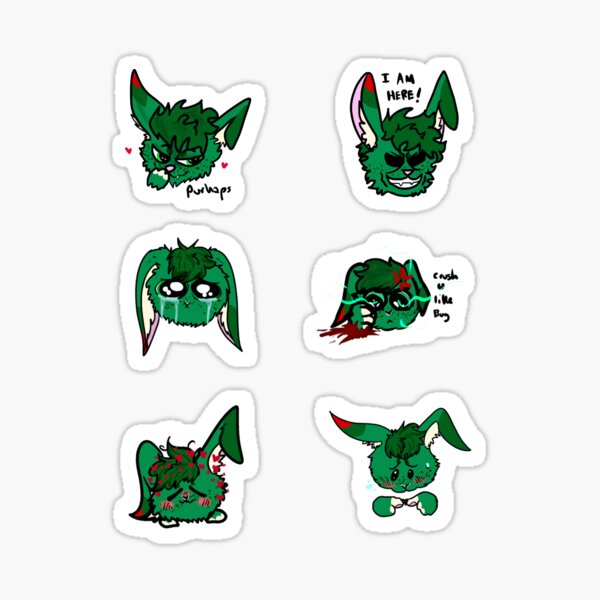 " Bunzuku, cursed emoji sticker pack 4, funny, bunny, anime, mha, plus ...