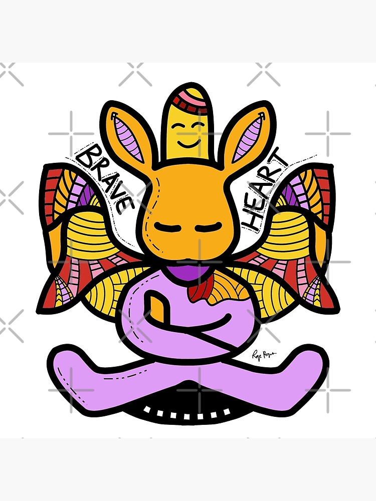 Póster «Cita de corazón valiente Doodle Art de color» de R4CProject ...