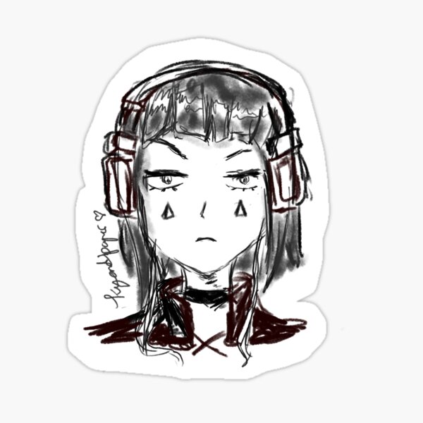 "Unimpressed Earphone Jack " Sticker for Sale by Kyandipaper | Redbubble